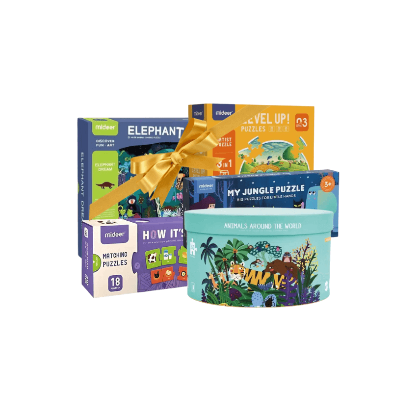 BravoKids CurioBox Puzzle Bundle – Box 4 | Puzzle Set for Kids
